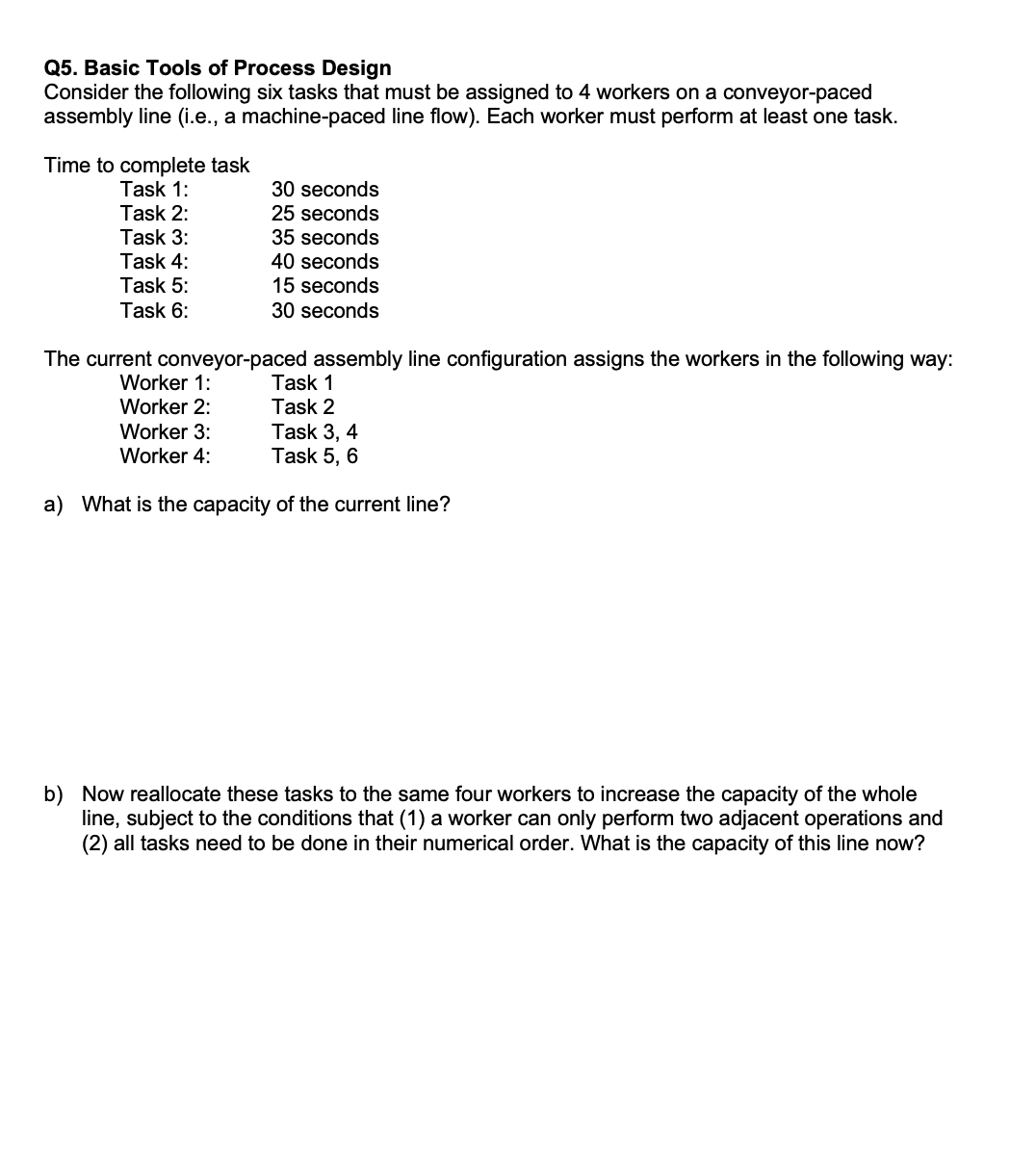 Solved Q5. Basic Tools of Process Design Consider the | Chegg.com