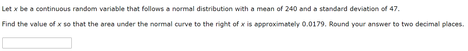 Solved Let x be a continuous random variable that follows a | Chegg.com