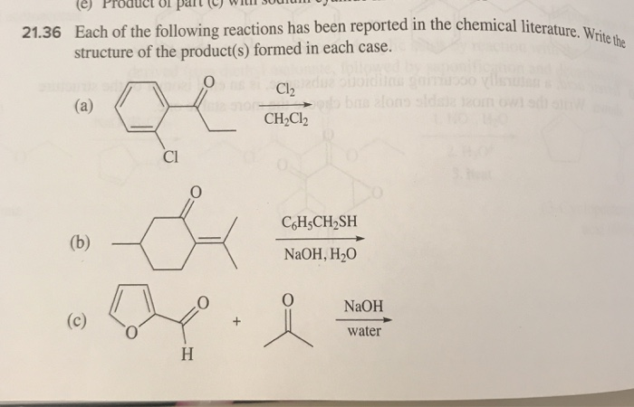 Solved 21.36 Each of the following reactions has been | Chegg.com