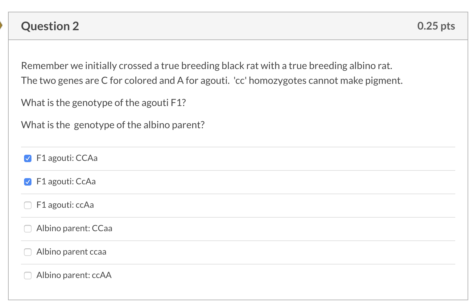 Solved If a true-breeding black rat is crossed to a | Chegg.com
