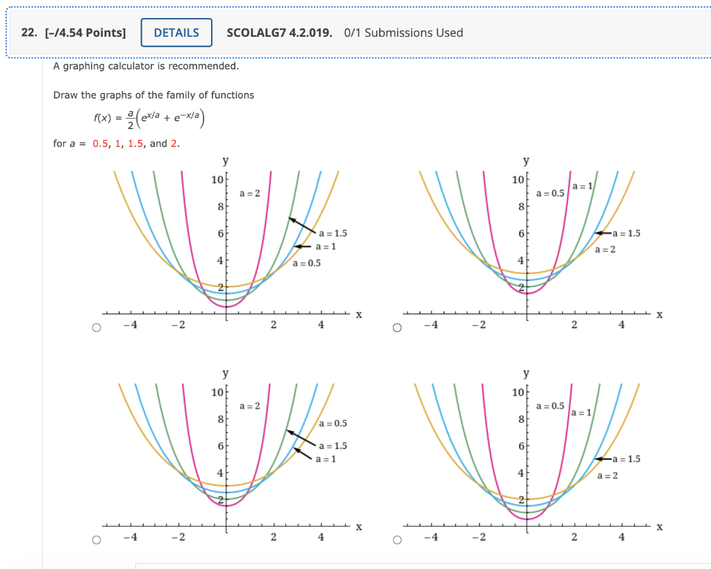Solved 22. [-14.54 Points] DETAILS SCOLALG7 4.2.019. 0/1 | Chegg.com