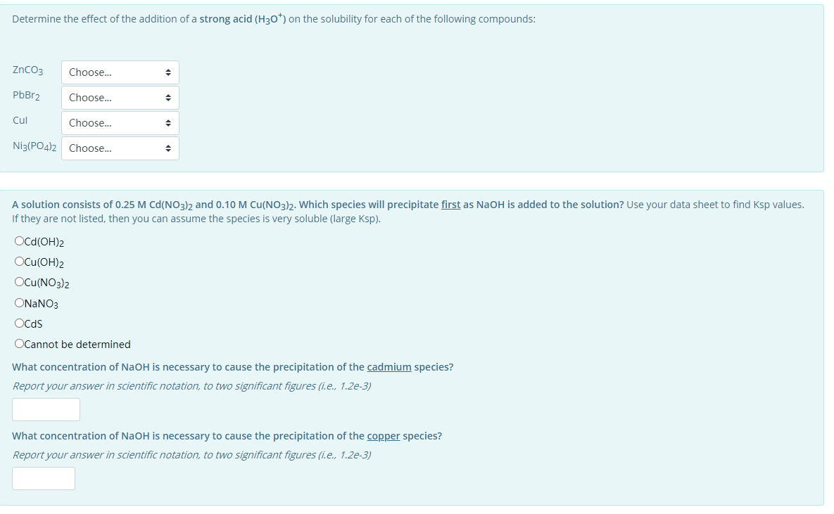Solved Determine the effect of the addition of a strong acid | Chegg.com