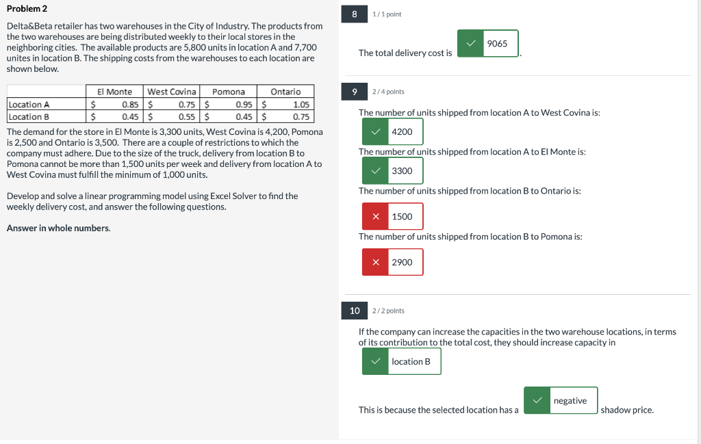 Solved Problem 2 8 1/1 point Delta\&Beta retailer has two | Chegg.com