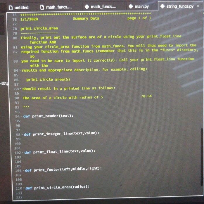 Solved 2 math_funcs 3 SERIE 4. Complete the following | Chegg.com