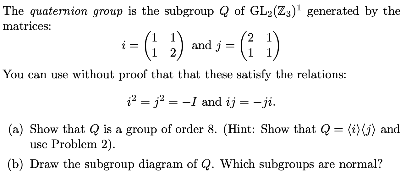 Solved 2. Let G be a group, and let H, K be subgroups of G | Chegg.com