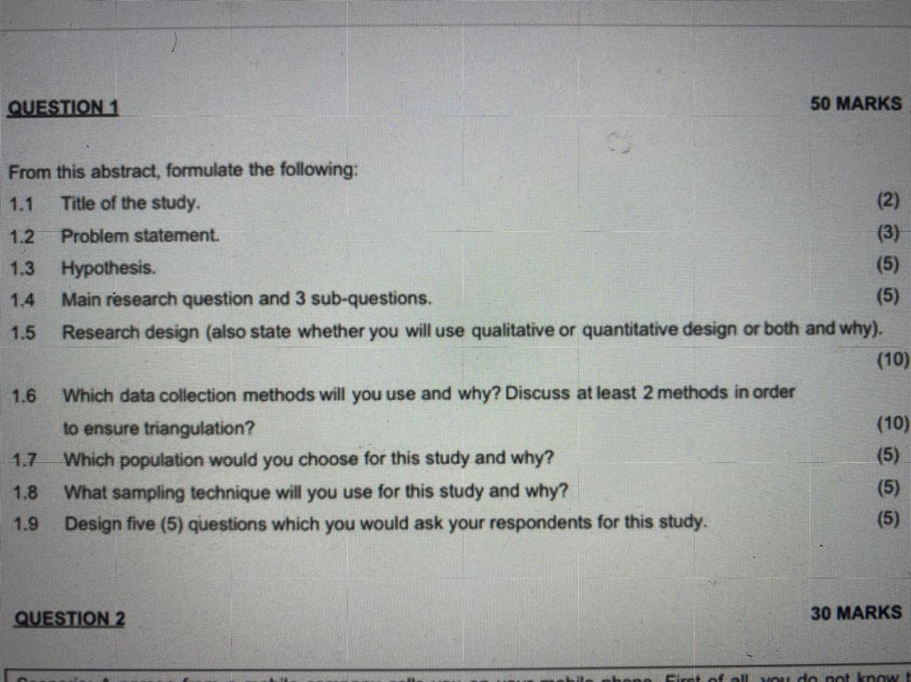Solved QUESTION 1 READ THE ABSTRACT BELOW AND ANSWER THE | Chegg.com