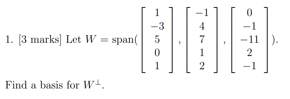 Solved 1. [3 marks] Let | Chegg.com