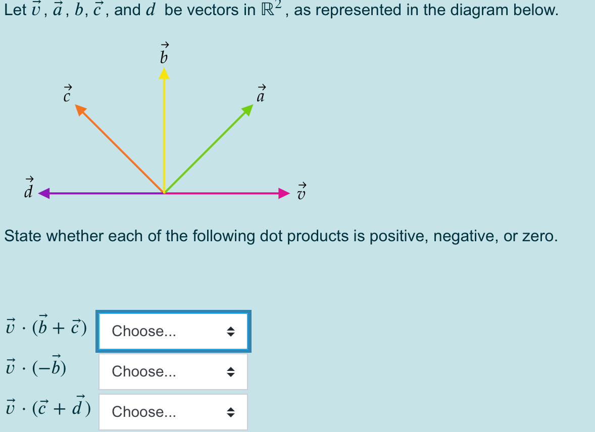 Solved Let ő, ā, b, c, and d be vectors in R2, as | Chegg.com