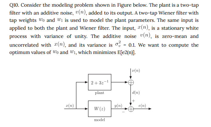 Solved Q10. Consider the modeling problem shown in Figure | Chegg.com