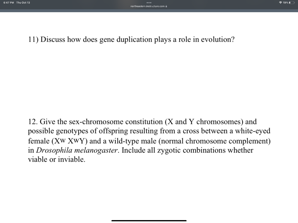 Solved 11) Discuss how does gene duplication plays a role in | Chegg.com