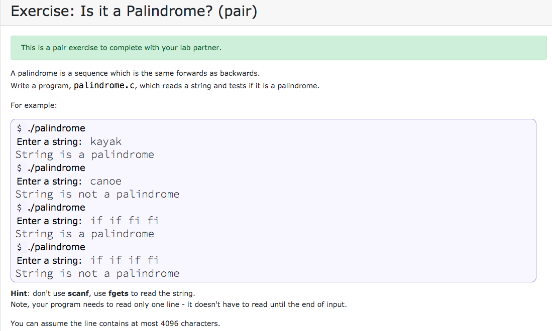 Solved Exercise Is It A Palindrome Pair This Is A Pair