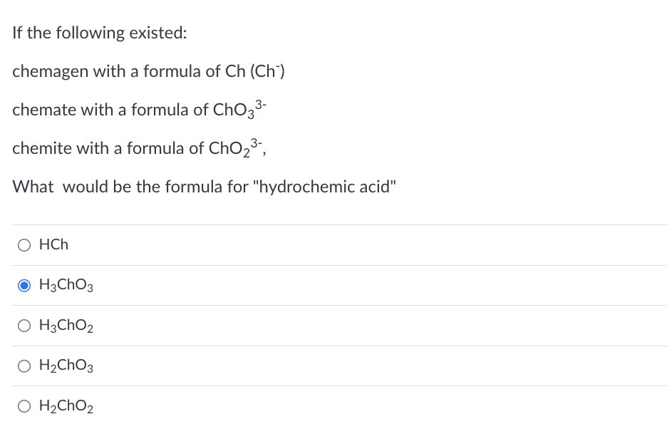 Solved If the following existed: chemagen with a formula of | Chegg.com
