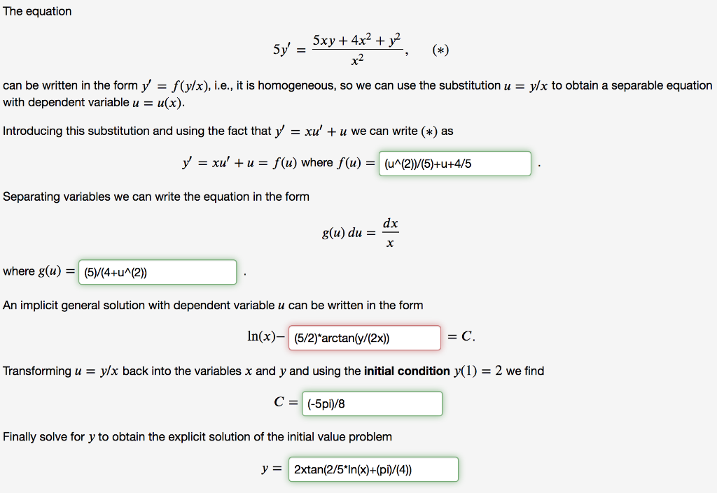 Solved The equation 5ý = 5xy + 4x2 + y2 (4) x2 can be | Chegg.com