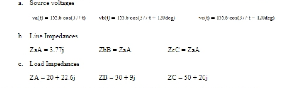 Solved aA a B A be VAB + + Van - Vbn + Z3 . Ав IBC Vcn Z2 Z1 | Chegg.com