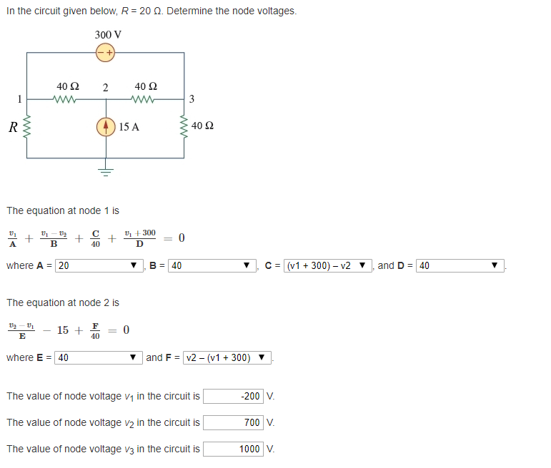 Solved In the circuit given below, R-20 Ω. Determine the | Chegg.com