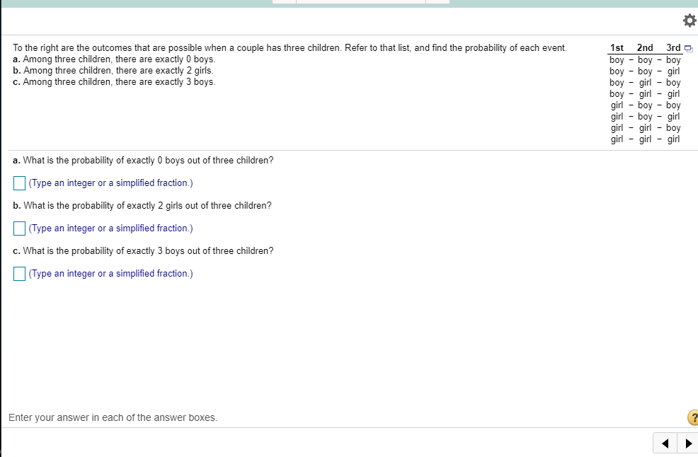 Solved To the right are the outcomes that are possible when | Chegg.com