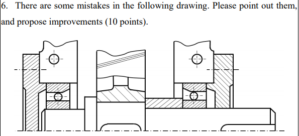 Solved 6. There are some mistakes in the following drawing. | Chegg.com