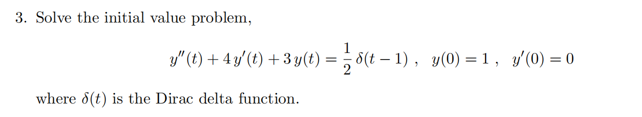 Solved Solve the initial value | Chegg.com