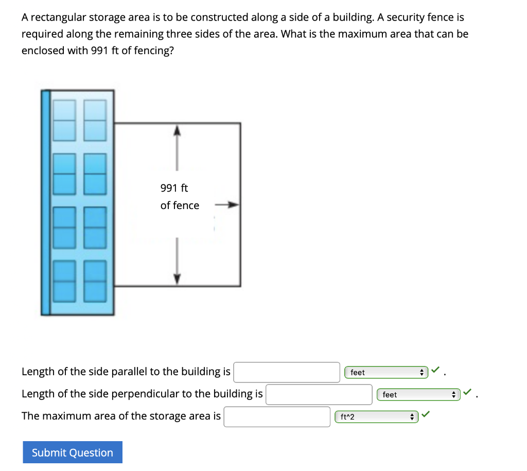 Solved A rectangular storage area is to be constructed along | Chegg.com