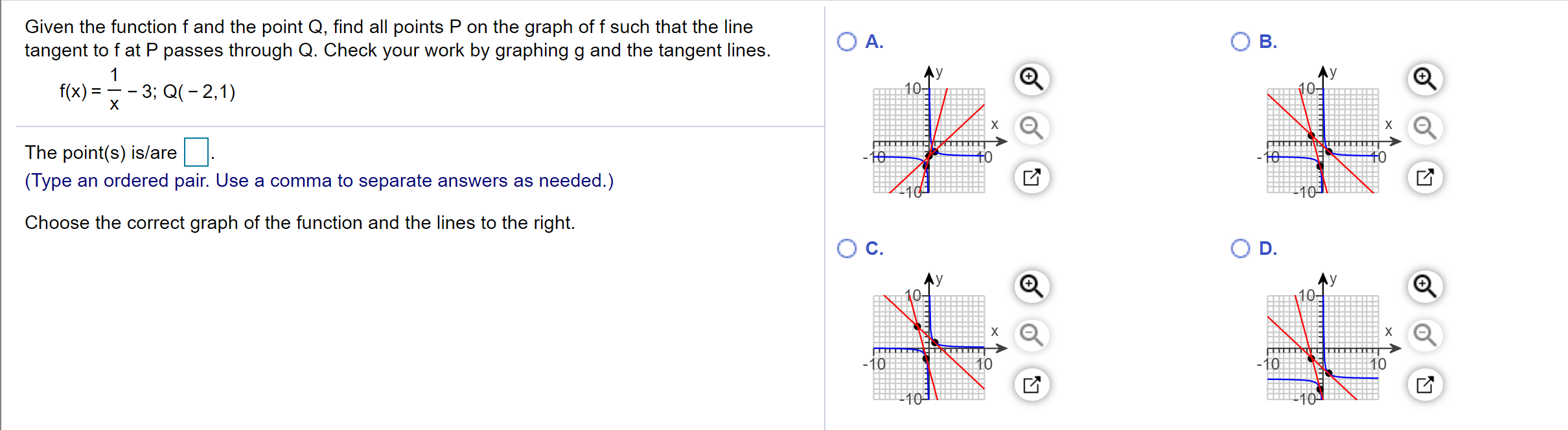 Solved A. B. Given the function f and the point Q, find all | Chegg.com