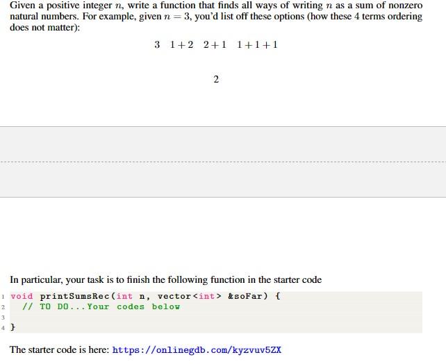Solved Use the starter code and you can only edit in to do | Chegg.com