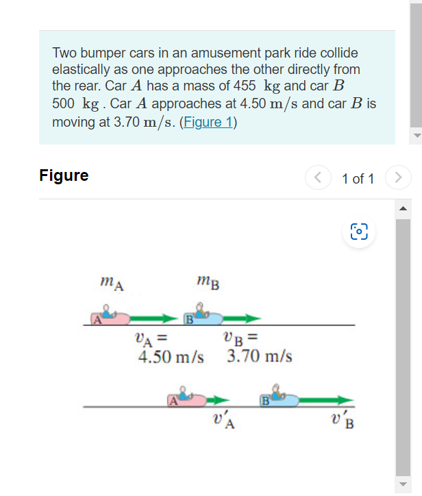 Solved 1. Determine the velocity of car A after the | Chegg.com