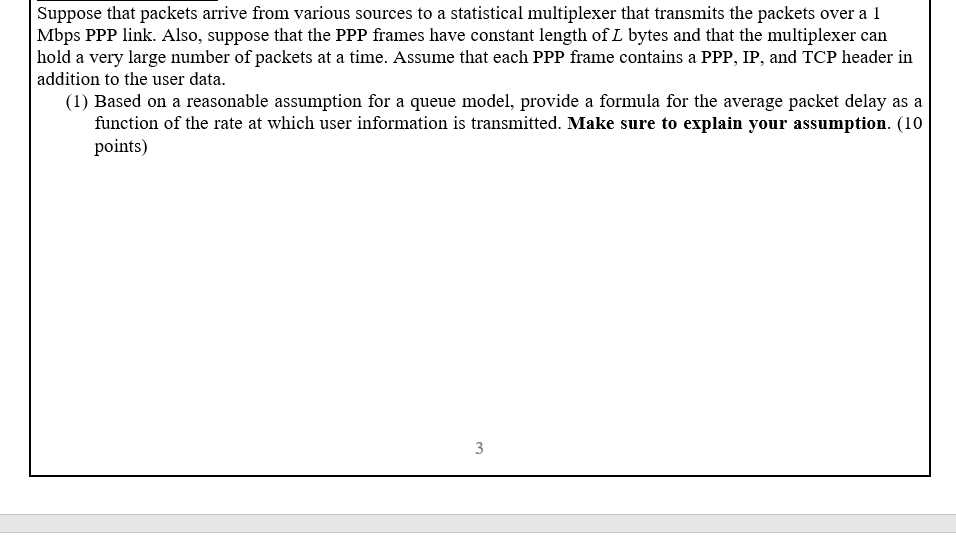 Suppose that packets arrive from various sources to a | Chegg.com