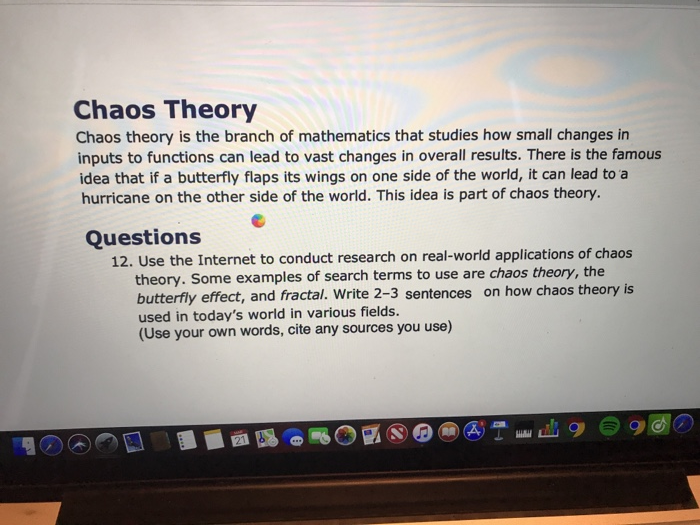 Chaos Theory Math