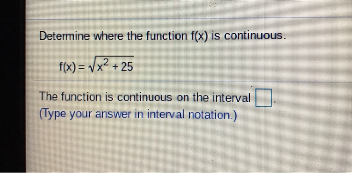 Solved Determine Where The Function Fx Is Continuous Fx 4957