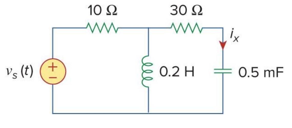 Solved 1) Use phasor to solve the problem below. Given 𝑣𝑠 | Chegg.com