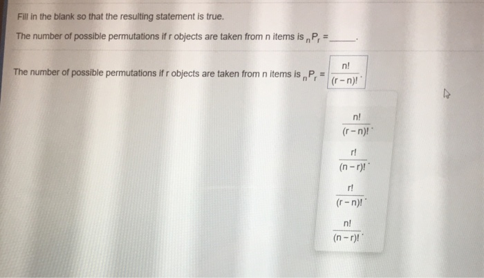Solved Fill in the blank so that the resulting statement is | Chegg.com