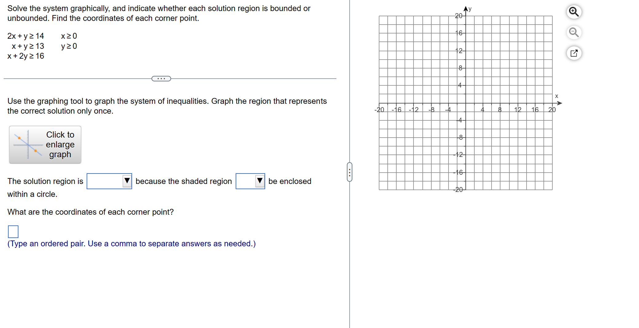 Solved Solve the system graphically, and indicate whether | Chegg.com