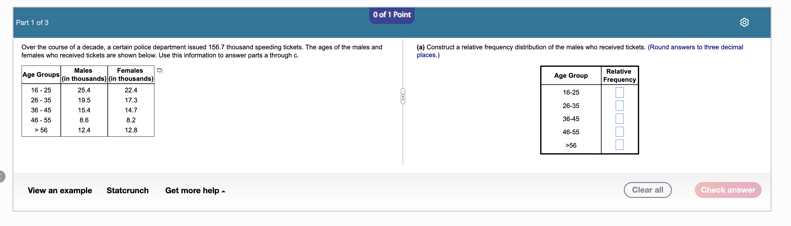 Solved Over the course of a decade, a certain police | Chegg.com