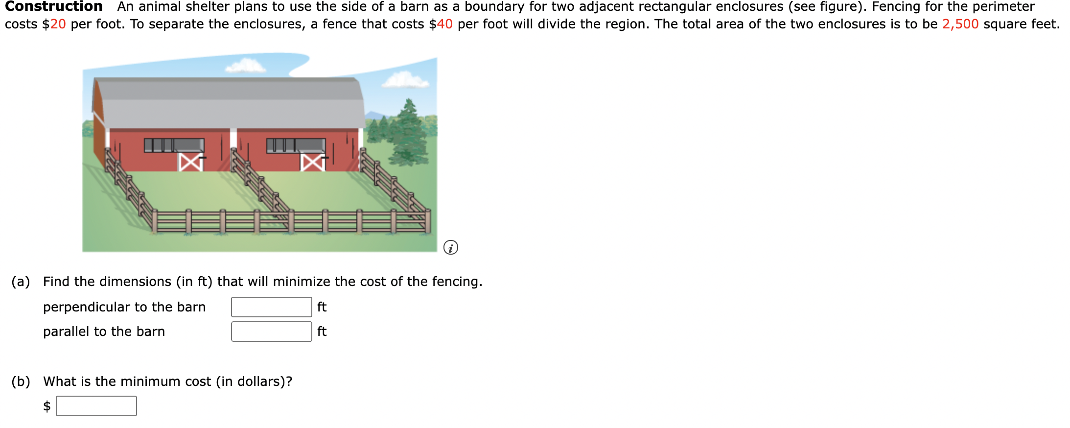 Solved Construction An animal shelter plans to use the side | Chegg.com