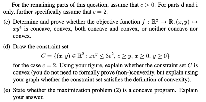 Solved For the remaining parts of this question, assume that | Chegg.com