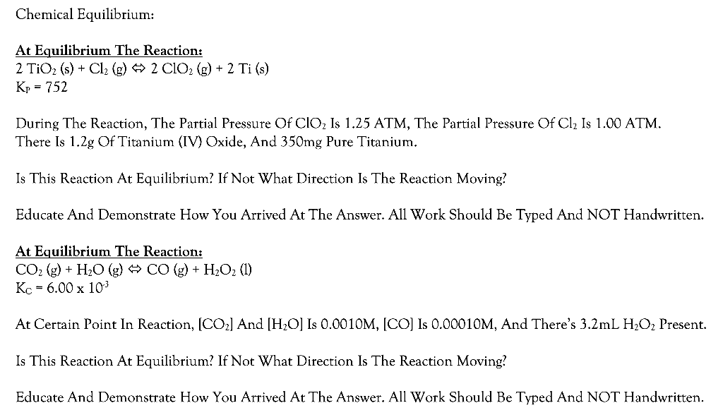 Solved All Work Should Be Typed And NOT Handwritten. All | Chegg.com