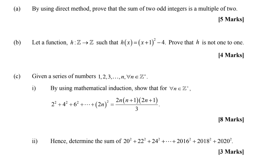 Solved (a) By using direct method, prove that the sum of two | Chegg.com