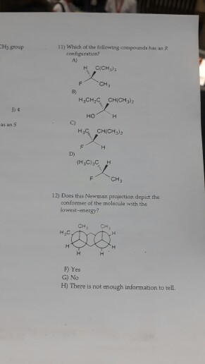 Solved Hy group 11) Which of the following compounds has an | Chegg.com