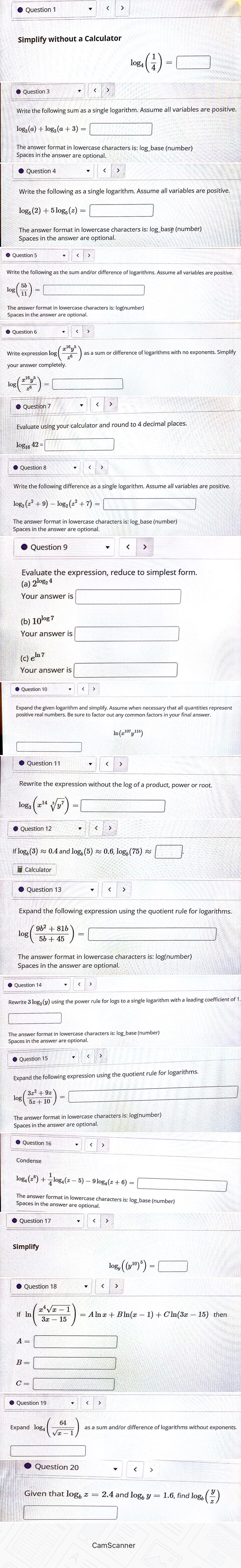 Solved Expand the following expression using the quotient | Chegg.com