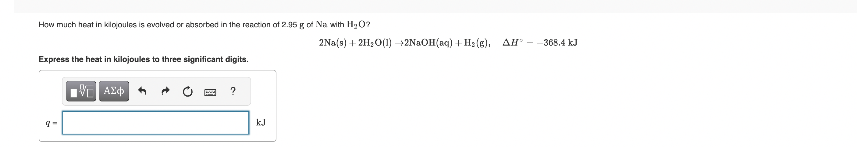 Solved How Much Heat In Kilojoules Is Evolved Or Absorbed In