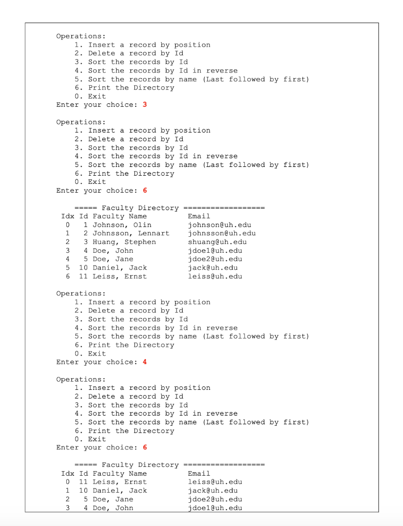 Solved COSC 1306 Spring 2021 Assignment 7: List Operations | Chegg.com