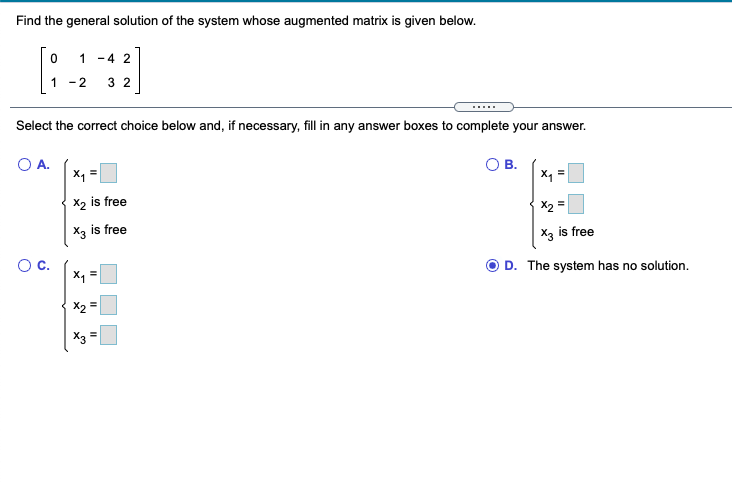 Solved Describe the possible echelon forms of a nonzero 2 x | Chegg.com