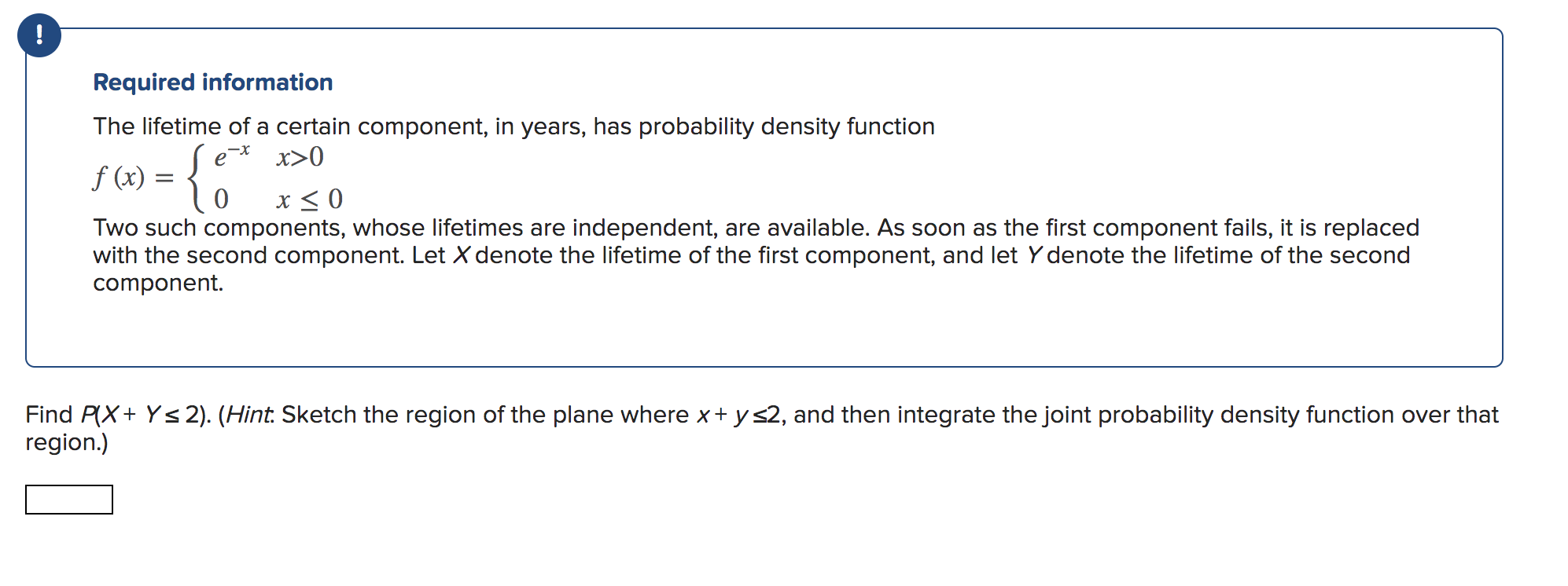 Solved Required information The lifetime of a certain | Chegg.com