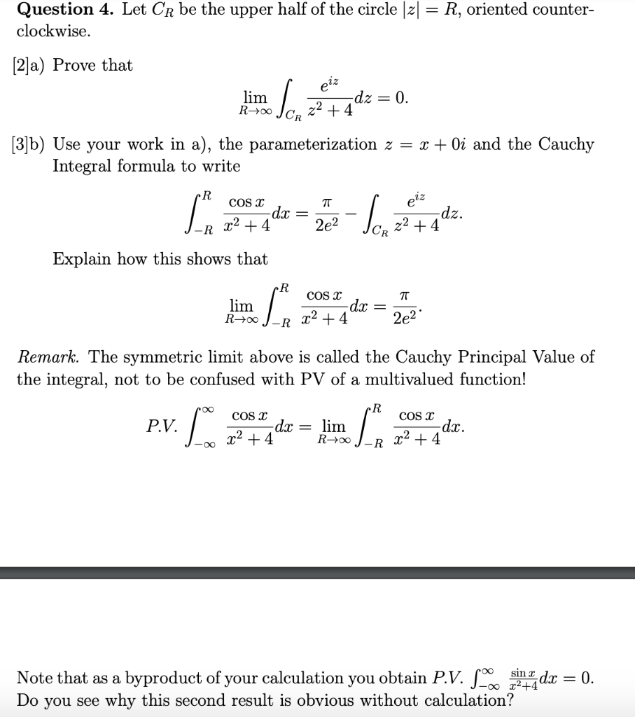 Solved Question 4. Let Cr be the upper half of the circle | Chegg.com
