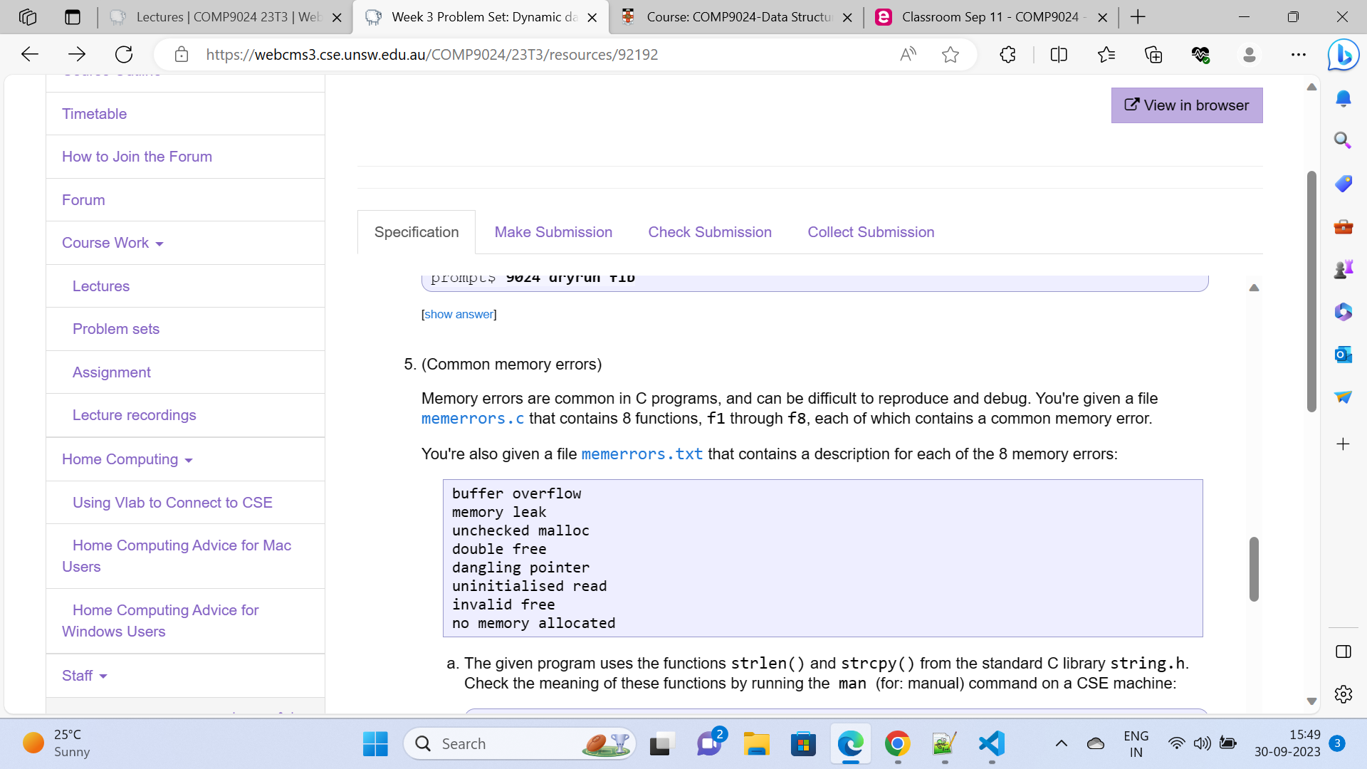 Solved Common Memory Errors Memory Errors Are Common In C 