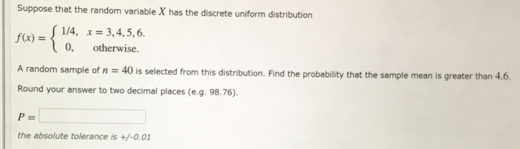 Solved Suppose that the random variable X has the discrete | Chegg.com