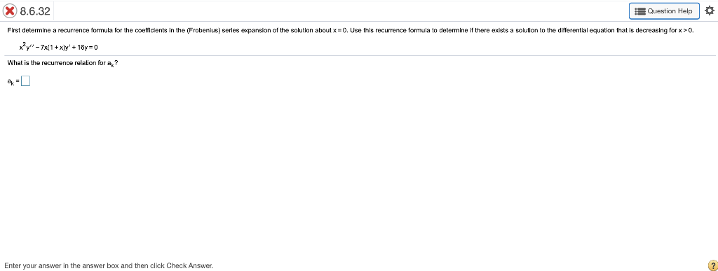 Solved X 8 6 32 Question Help First Determine A Recurrence