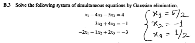 Solved B.3 Solve the following system of simultaneous | Chegg.com