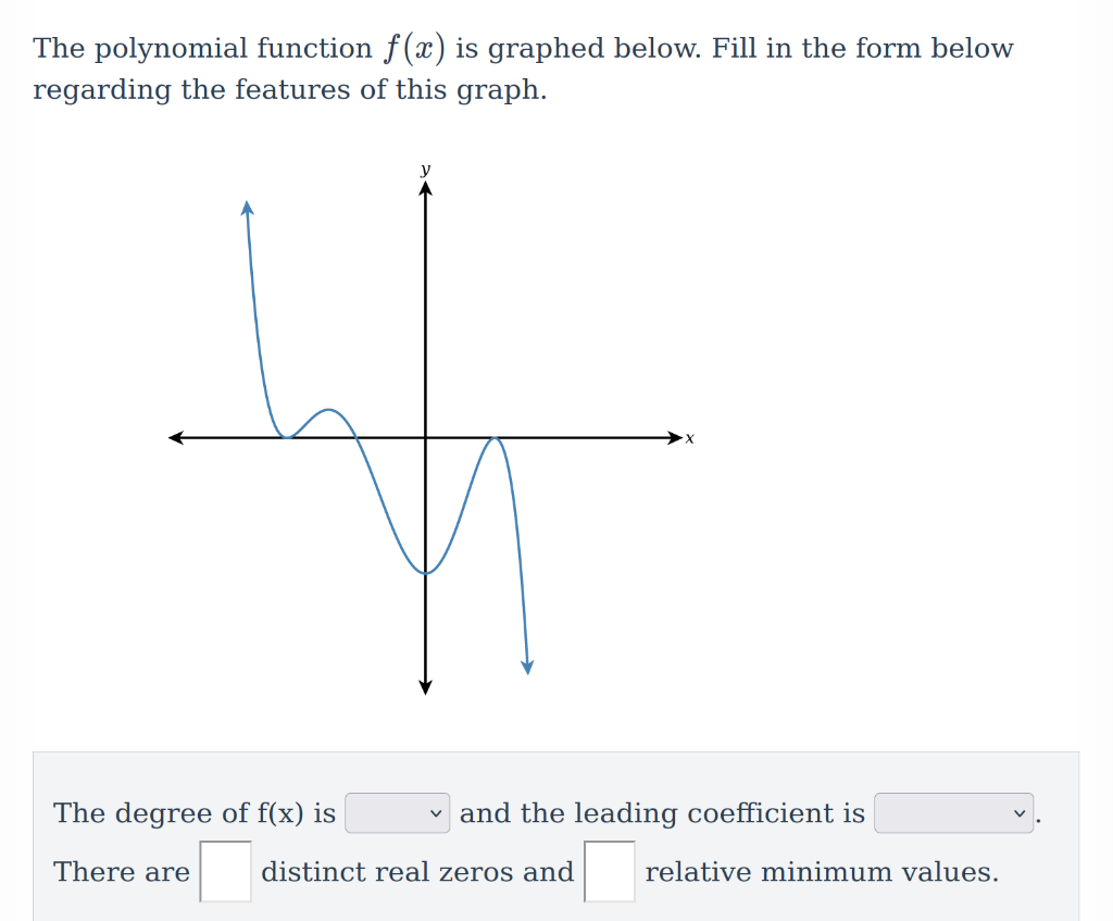 [Solved]: The degree of f(x) is (odd/even) and the lead