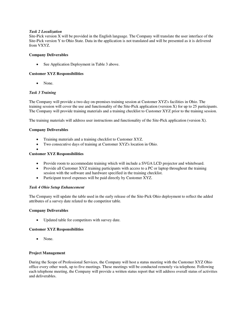 Solved Agreement No. 1 Statement of Work No. 001, Amendment | Chegg.com